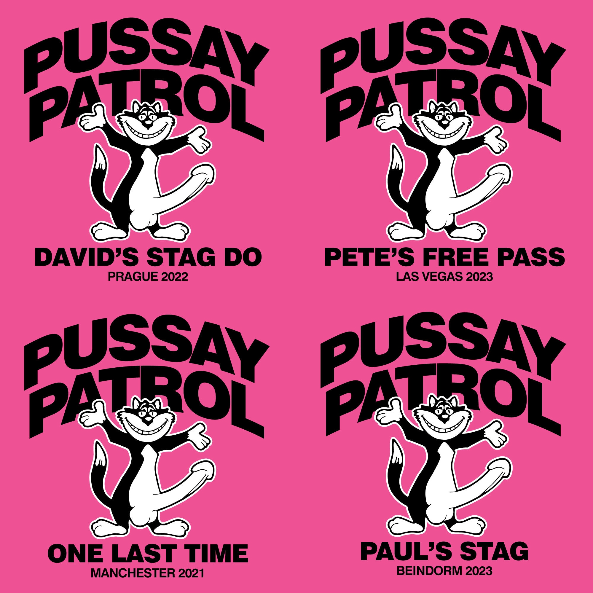 Personalised Stag Do T-Shirt - Pussay Patrol Tee sold by Cristi Haughty ...