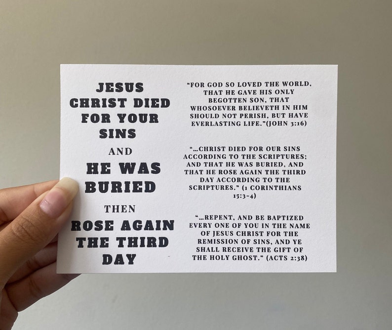 Gospel Cards KJV, Christian Outreach Tracts, Christian Gifts - Etsy