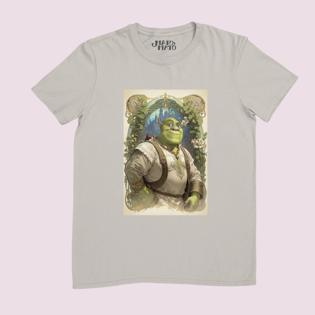 Shrek Art Nouveau Shirt, Ogre Fan Art, Weird Artsy Illustration Tee for ...