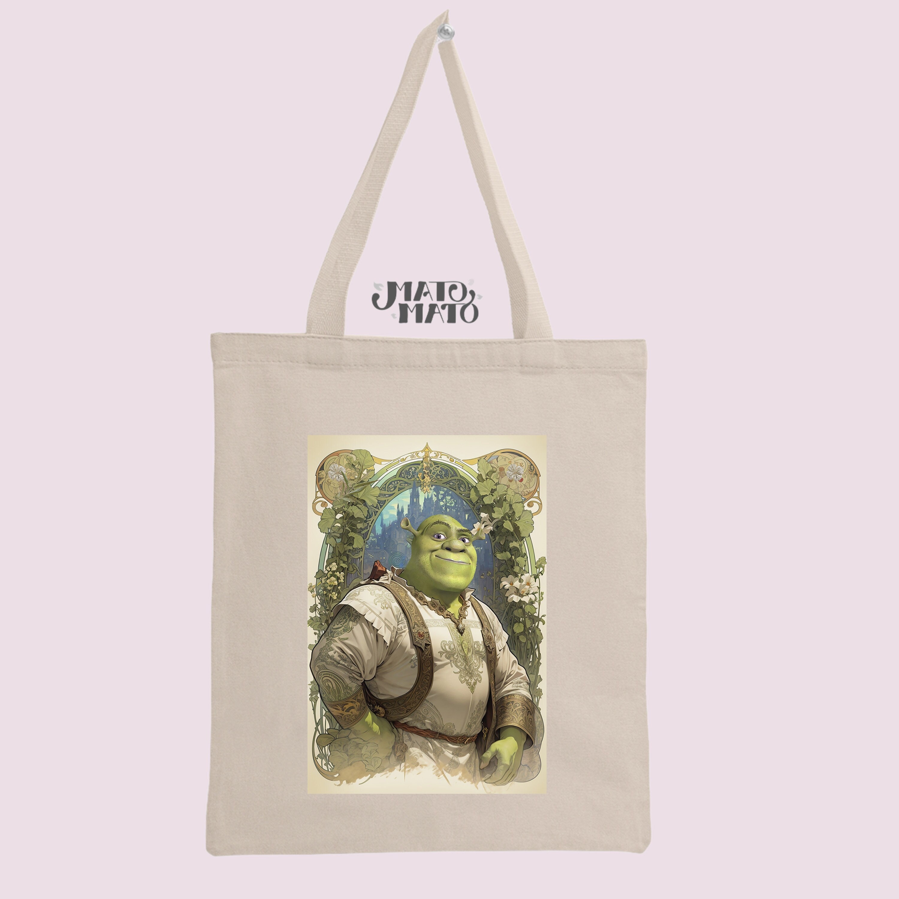 Shrek Art Nouveau Tote Bag, Ogre Fan Art, Weird Artsy Illustration ...