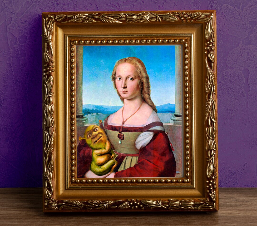 Renaissance Baby Shrek Instant Digital Download PNG, Wall Art, Shrek ...