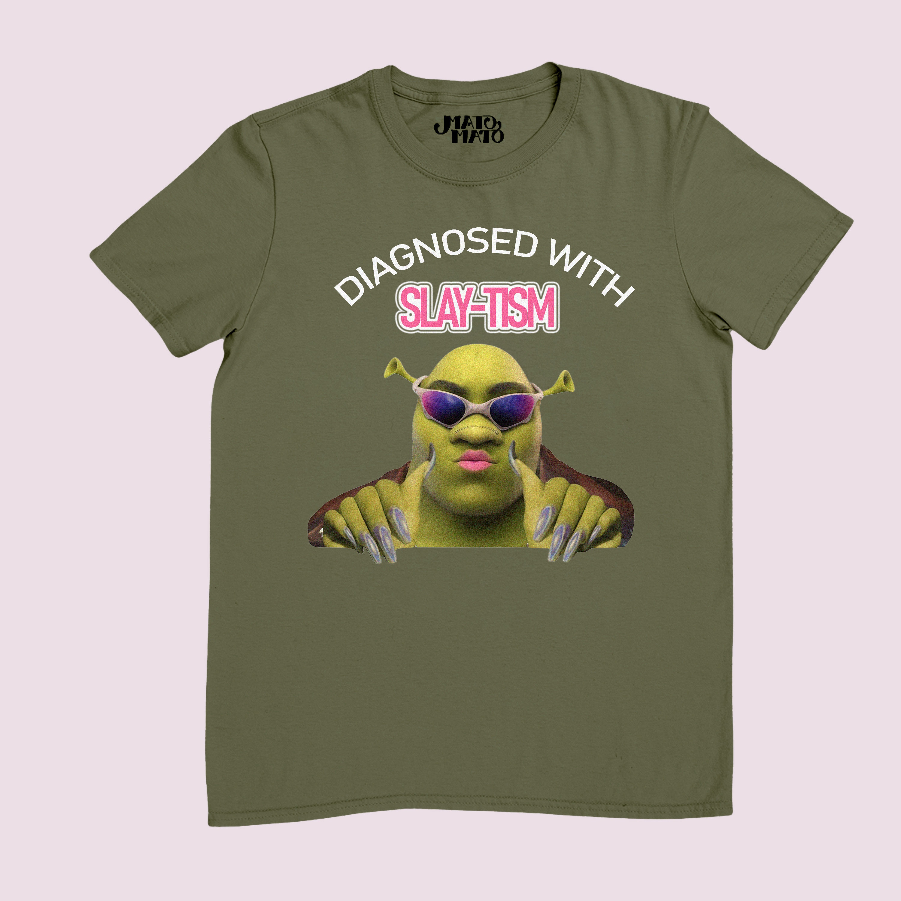 Shrek Diagnosed With Slay-tism T-shirt, Funny Meme Yassified Shrek ...