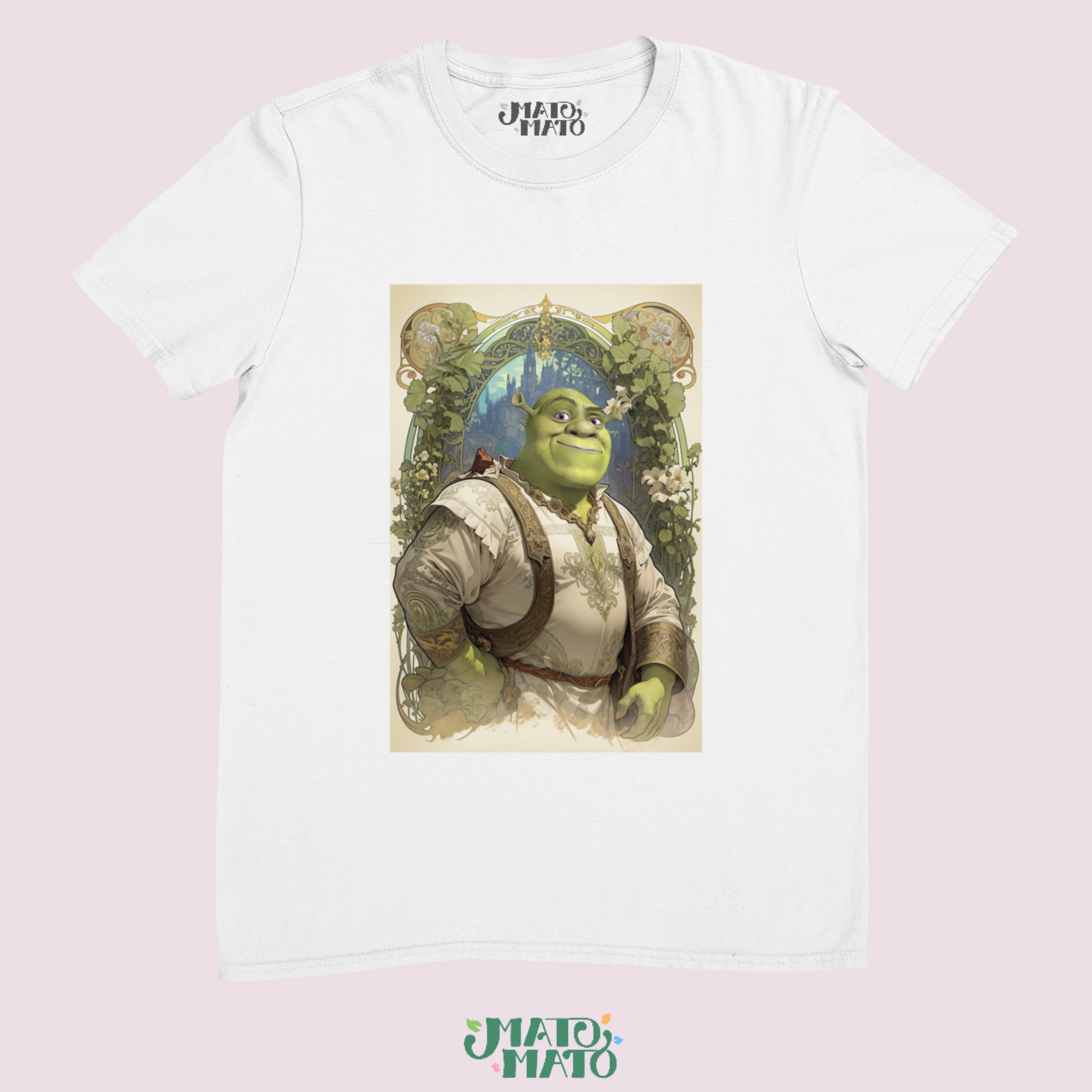 Shrek Art Nouveau Shirt, Ogre Fan Art, Weird Artsy Illustration Tee for ...