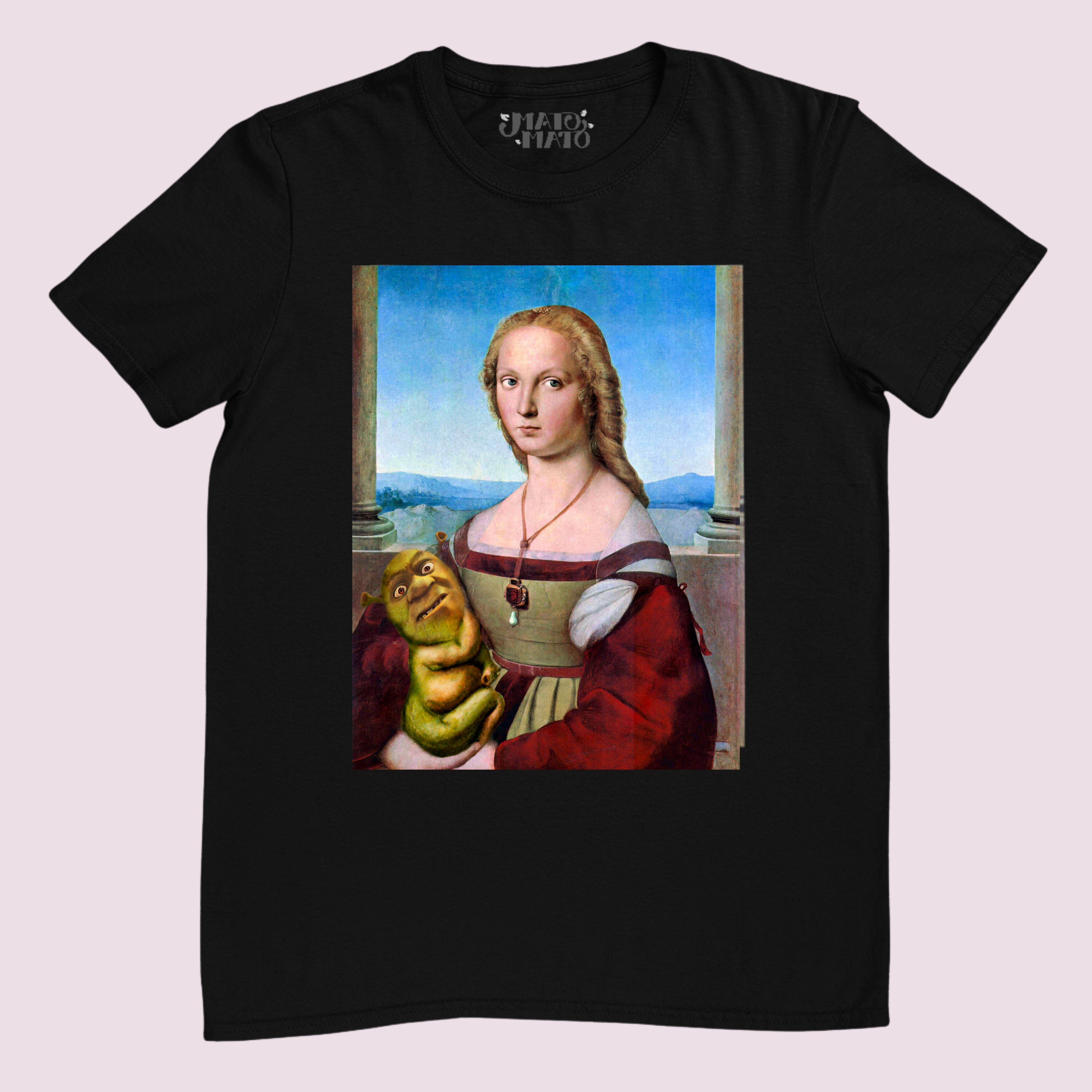 Baby Shrek T-shirt, Renaissance Shrek Funny, Art Meme, Direct to Film ...