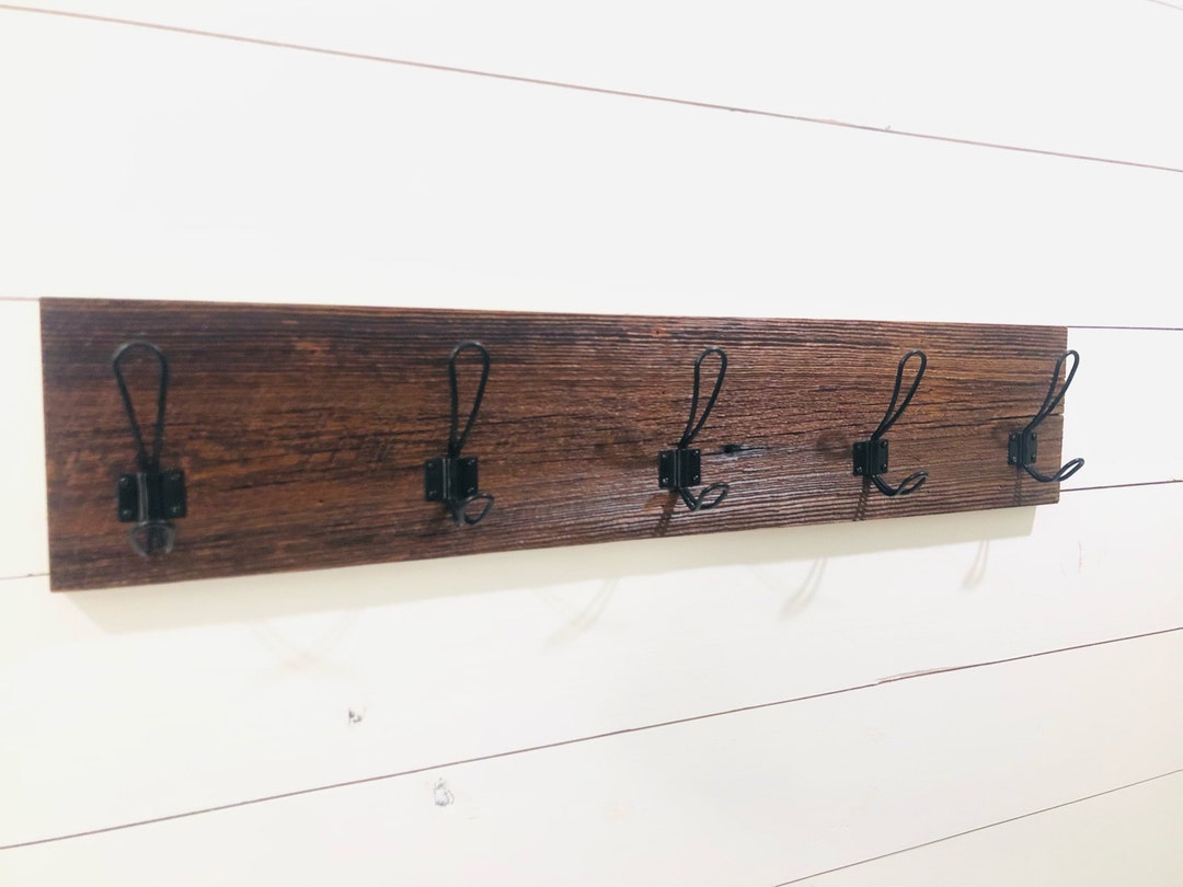 Reclaimed Rustic Barn Wood Coat Rack - Etsy