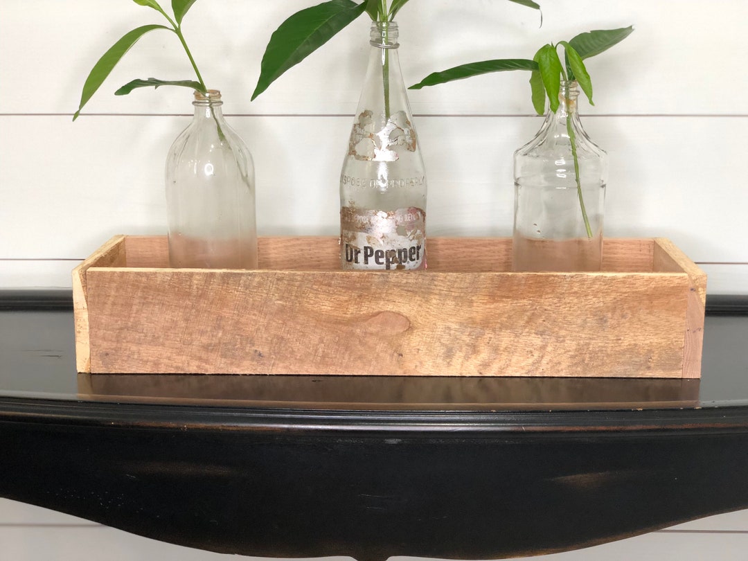 Long Narrow Rustic Solid Oak Box - Etsy