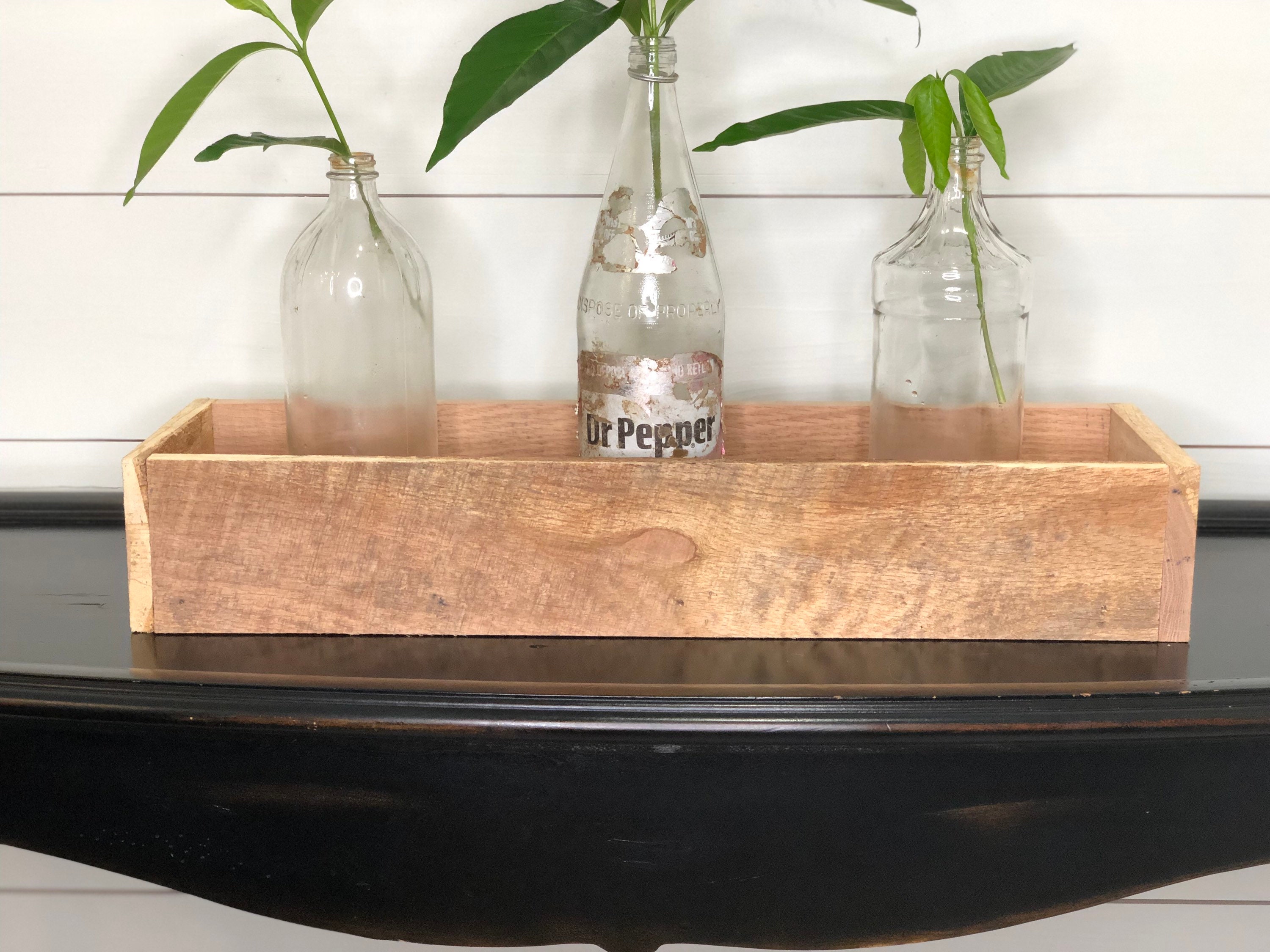 Long Narrow Rustic Solid Oak Box - Etsy