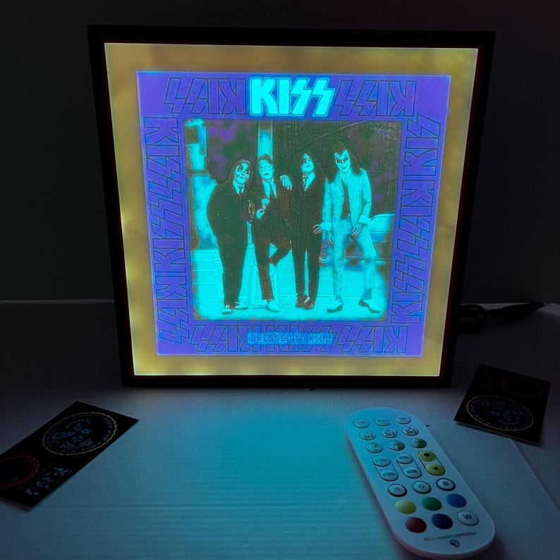 KISS DRESSED to KILL Colored Litho Light Box - Etsy