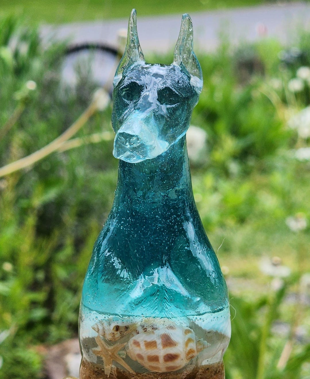 Doberman Pinscher Figurine Ocean Statue, Dog Memorial Sculpture ...