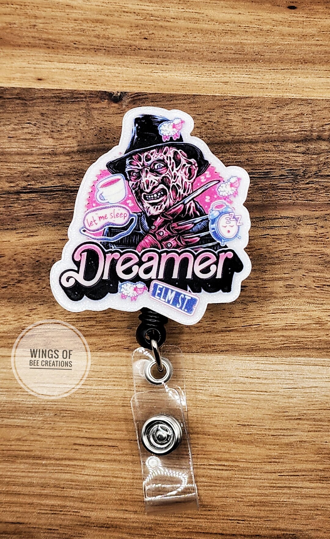 Nightmare Boogeyman Badge Reel,trendy ID Name Tag Holder,horror Teacher ...