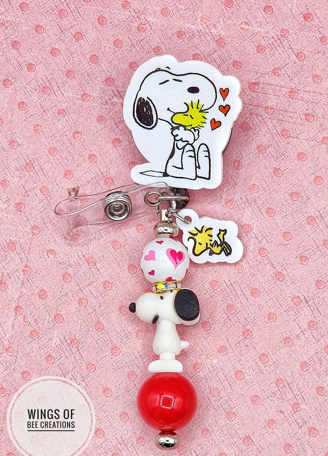 Snoop Peanut Dog Badge Reel,trendy ID Name Tag Holder, Adorable Teacher ...