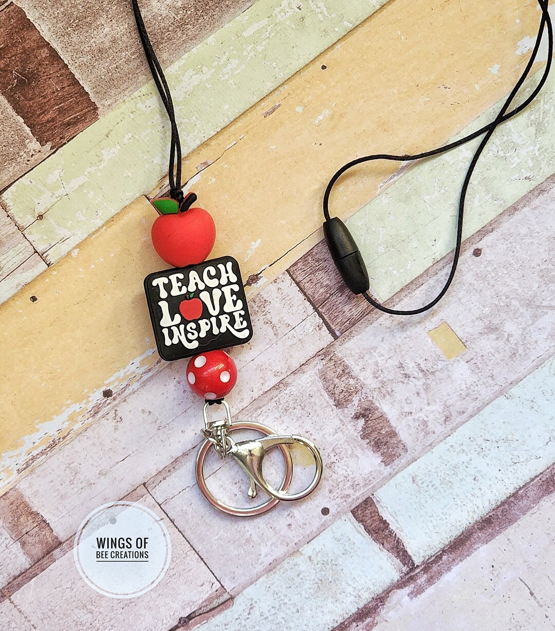 Teacher Appreciation Lanyard,id Name Tag Holder,school Fashion,beaded ...