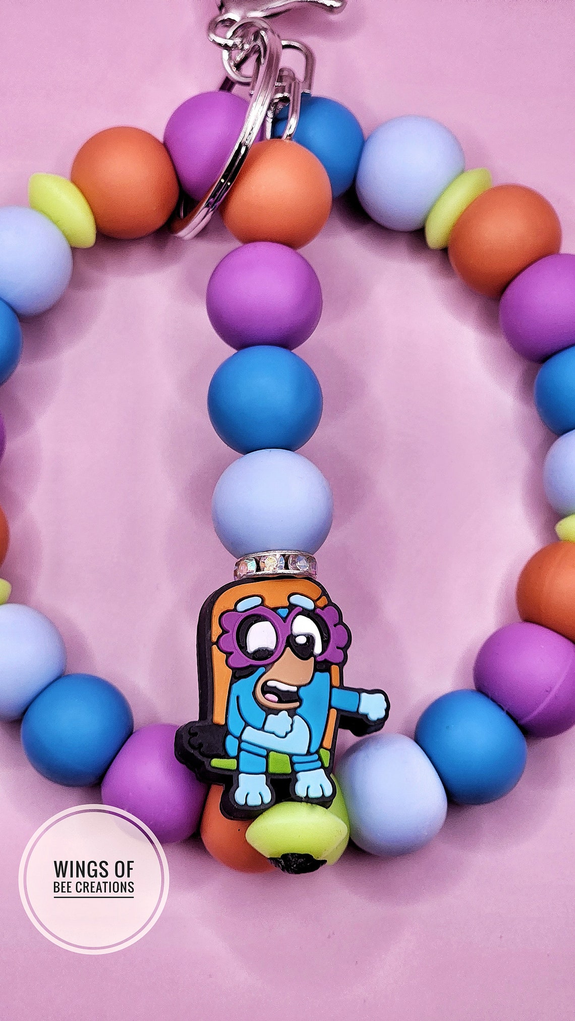 Bluey Grannies Wristlet,character Keychain,handmade Jewelry,rita and ...