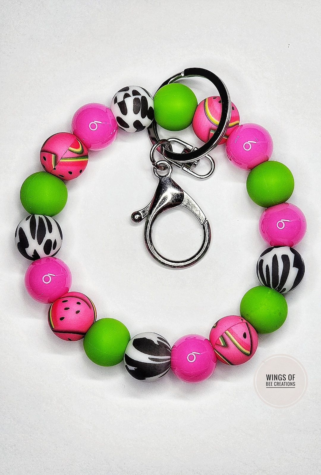 Watermelon Moonshine Wristlet, Neon Pink, Rustic Jewelry, Cowhide ...