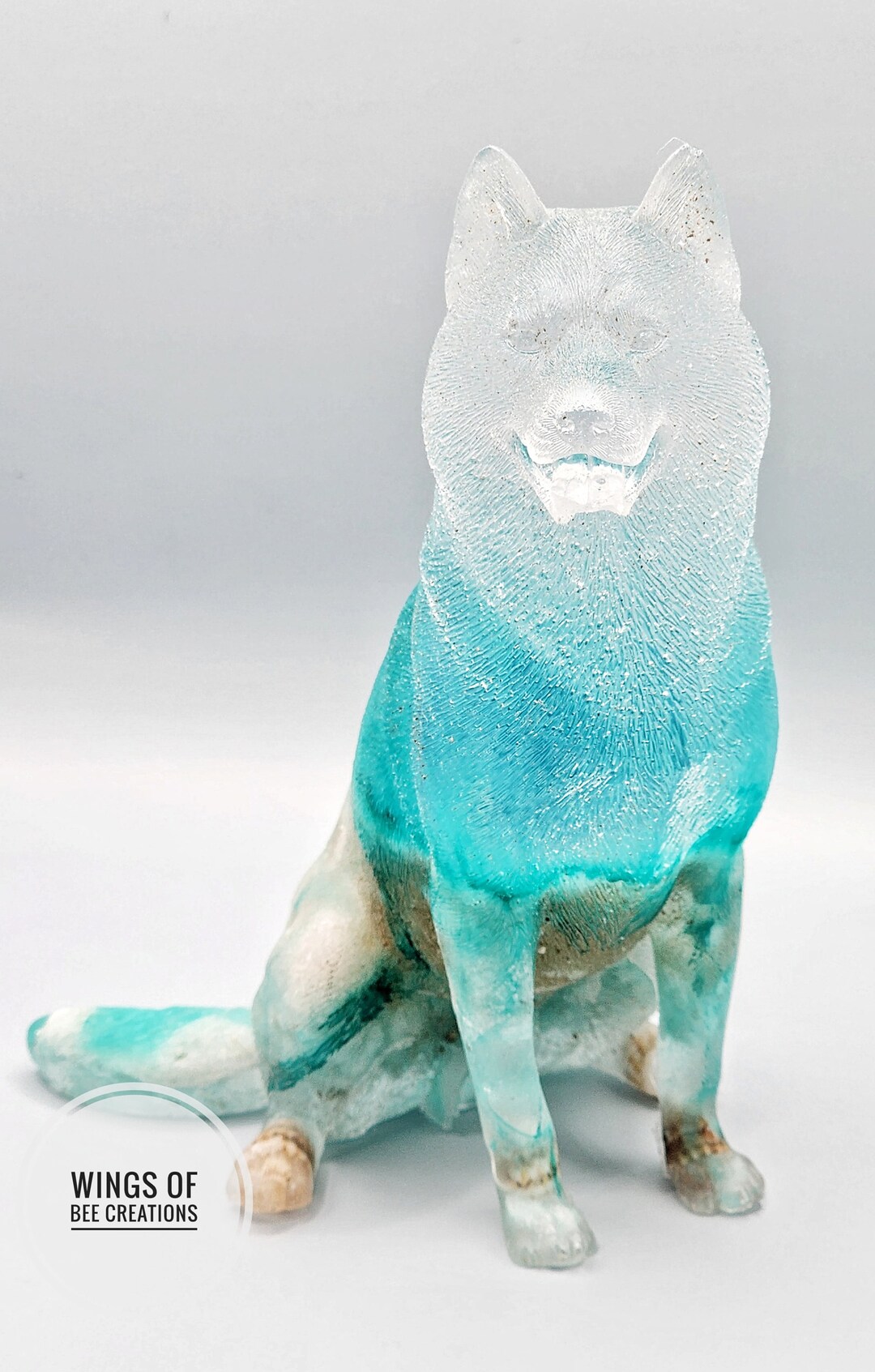 Siberian Husky Figurine Ocean Statueicy Waters Dog Memorial - Etsy