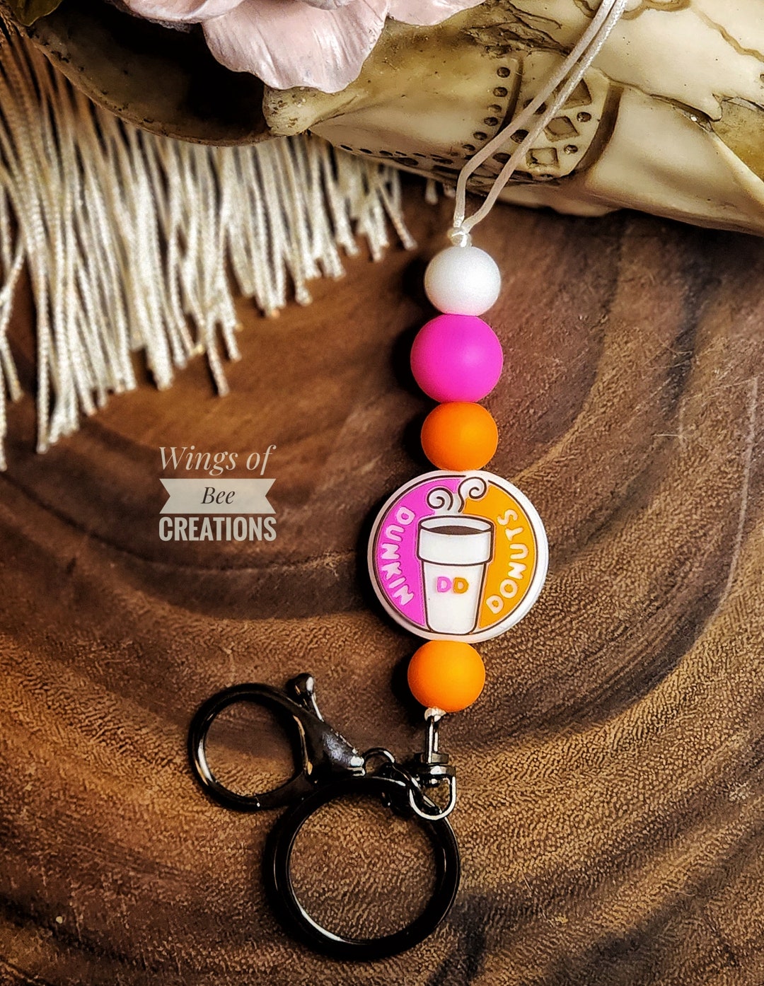 Dunkin Keychain Lanyard,id Tag Holder, Christmas Gift,school Supplies ...
