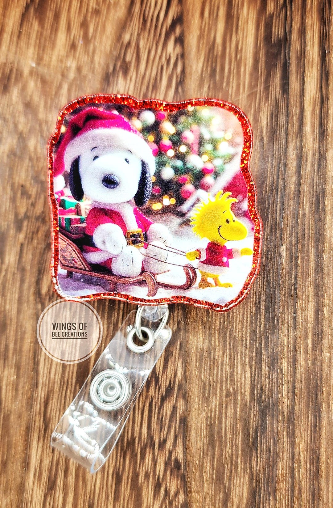 Snoop Woodstock Peanut Dog Badge Reel,trendy ID Name Holder, Adorable ...