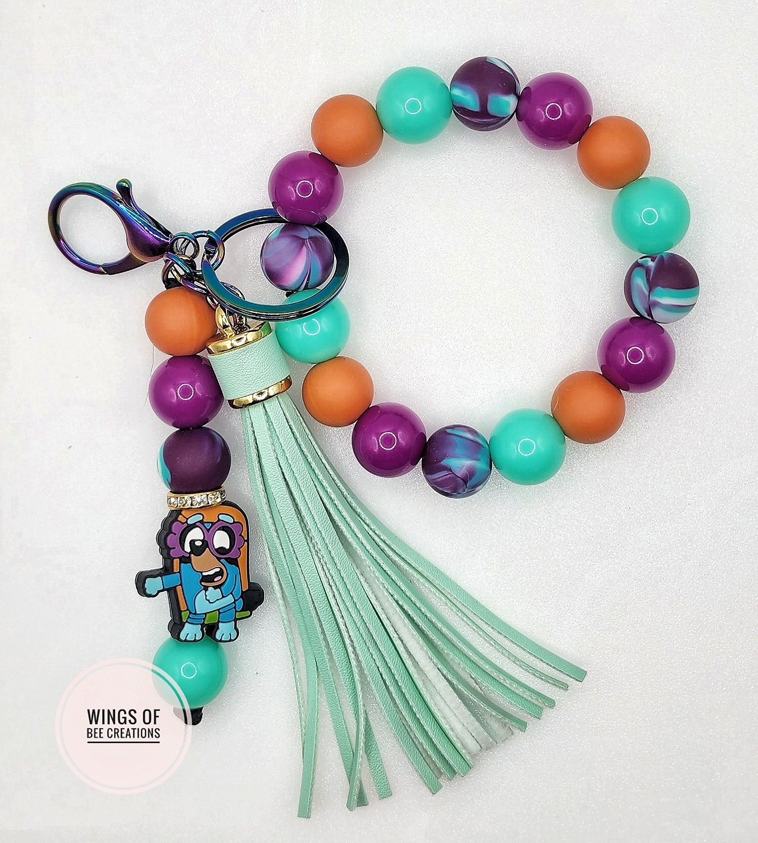 Bluey Grannies Wristlet,character Keychain,handmade Jewelry,rita and ...