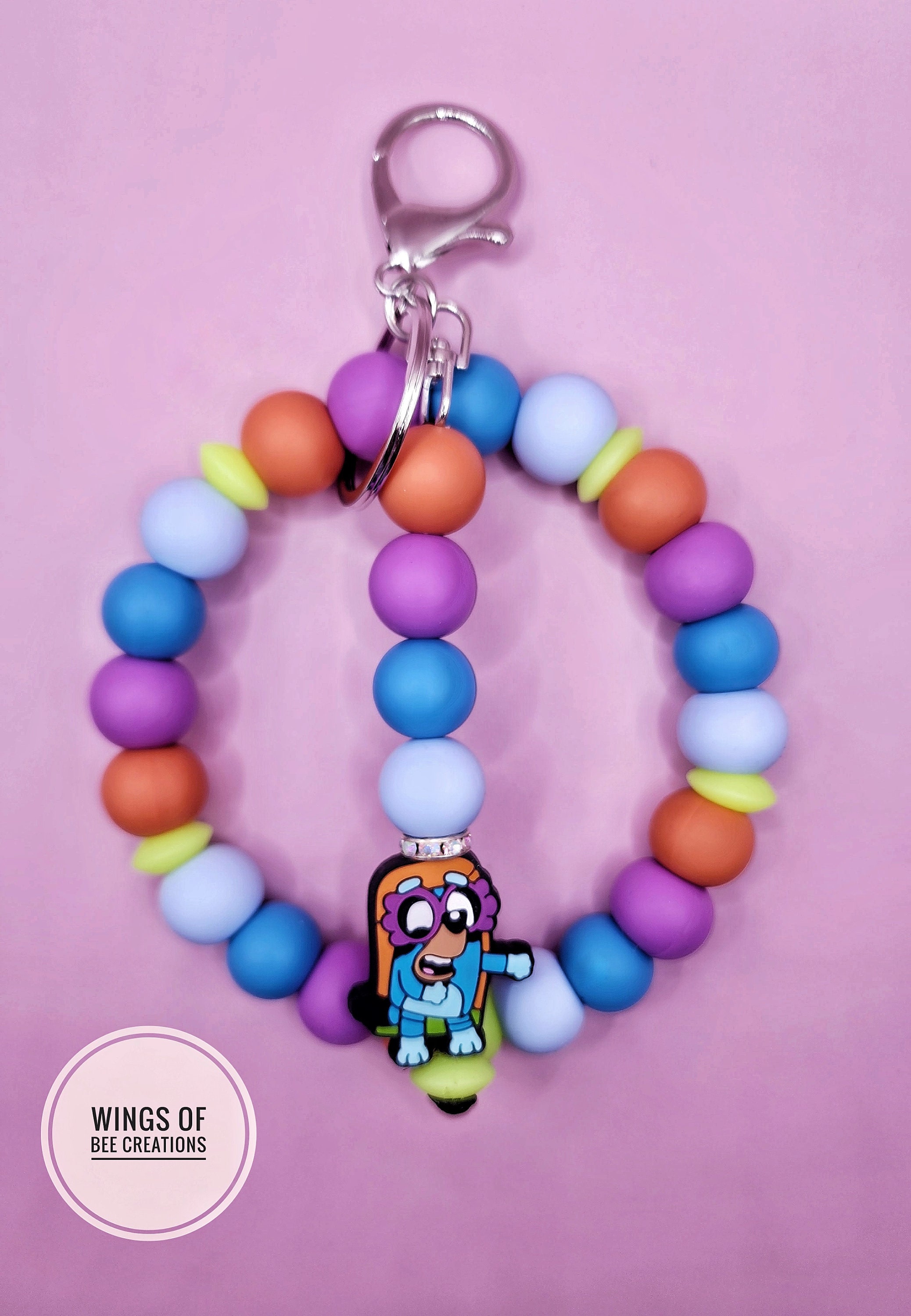 Bluey Grannies Wristlet,character Keychain,handmade Jewelry,rita and ...