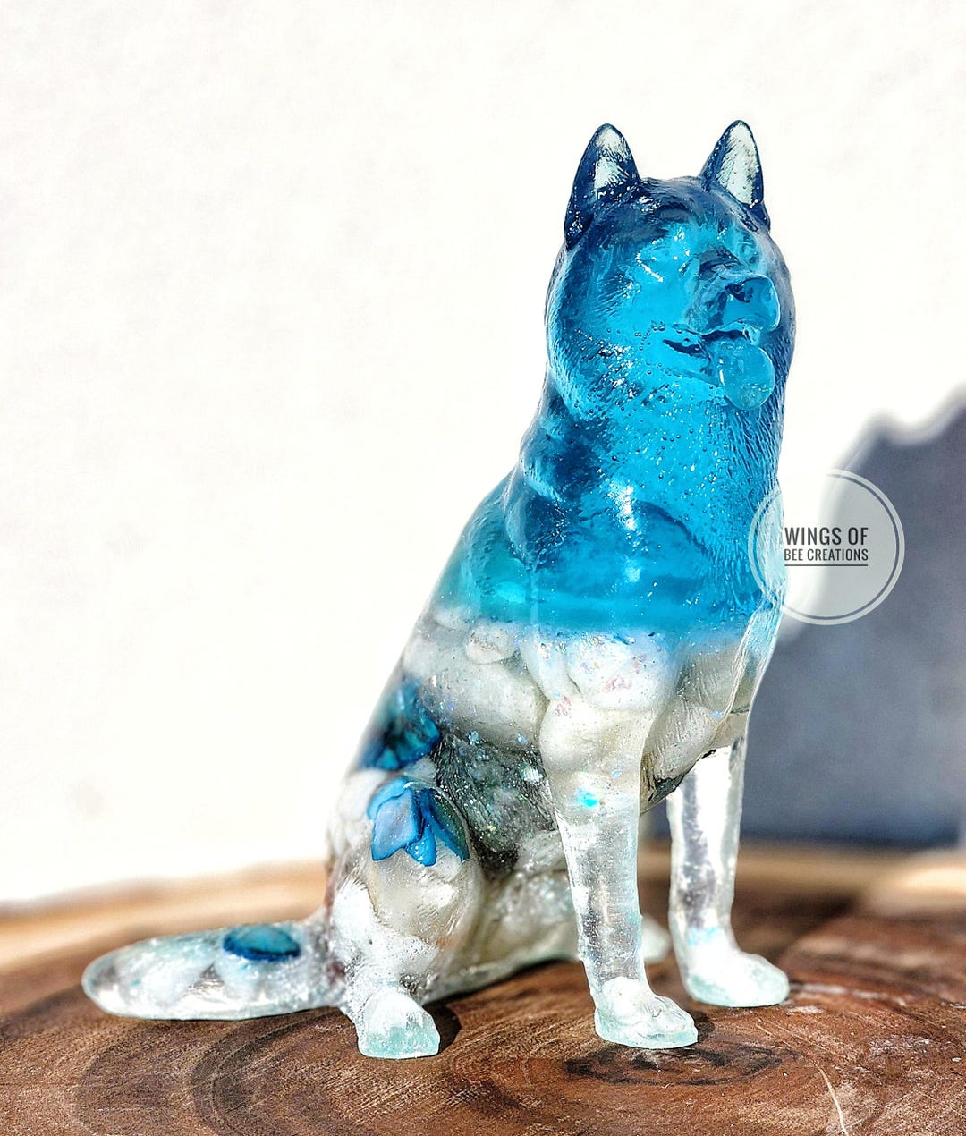 Siberian Husky Figurine Ocean Statue,icy Waters Dog Memorial Sculpture ...