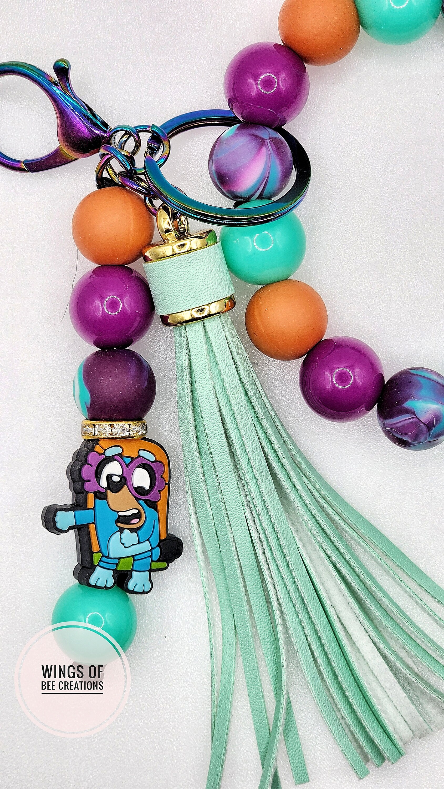 Bluey Grannies Wristlet,character Keychain,handmade Jewelry,rita and ...