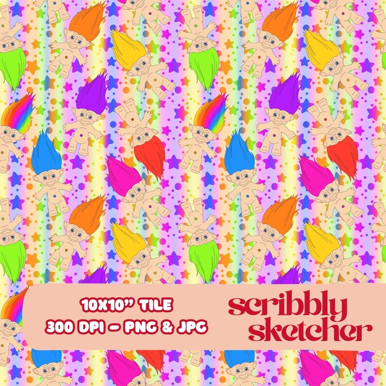 Treasure Trolls PNG Digital Image ONLY | Sublimation | Uv Dtf | Cards ...