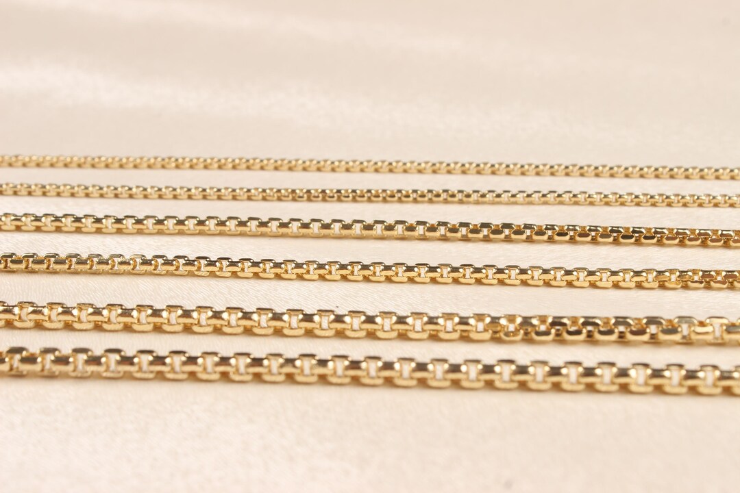 14K Gold, Cube Chain, Cube Necklace, Present Chain, Gift Necklace ...