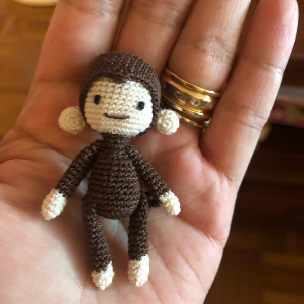 Tiny Crochet Monkey - Etsy