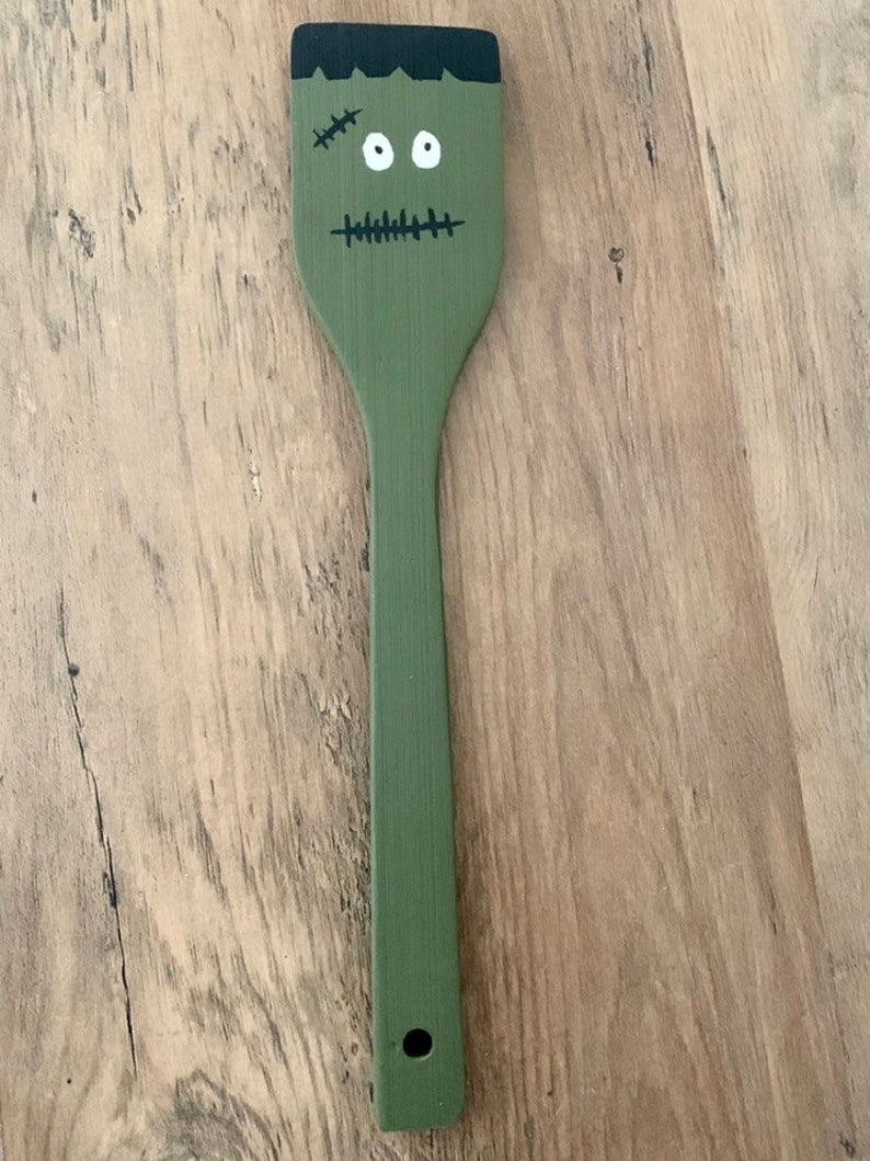 Hand Painted Halloween Spoons, Bamboo Spoons, Halloween Decor, Wooden ...