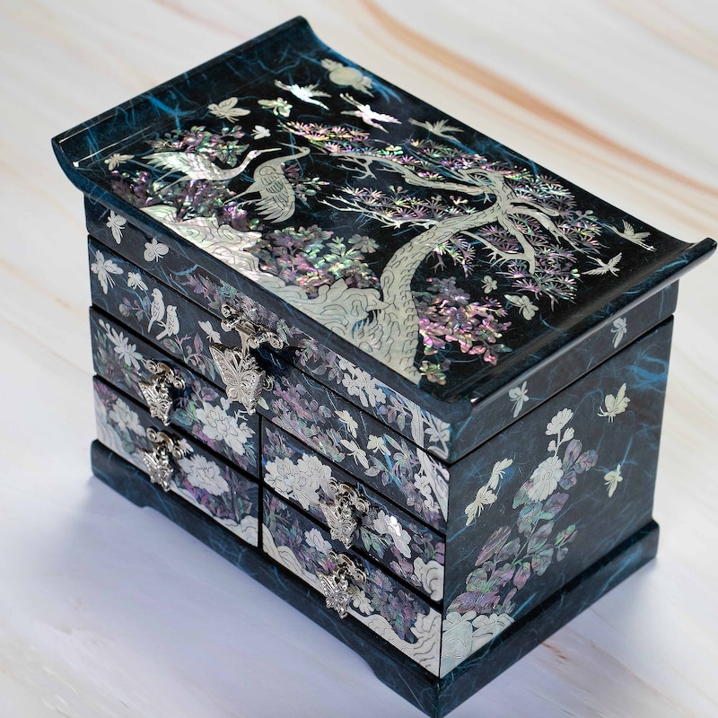 Vintage Pearl Music Box - Etsy UK