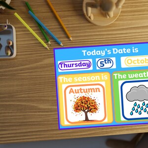 Back to School: Educational Today's Date and Weather Board - Etsy