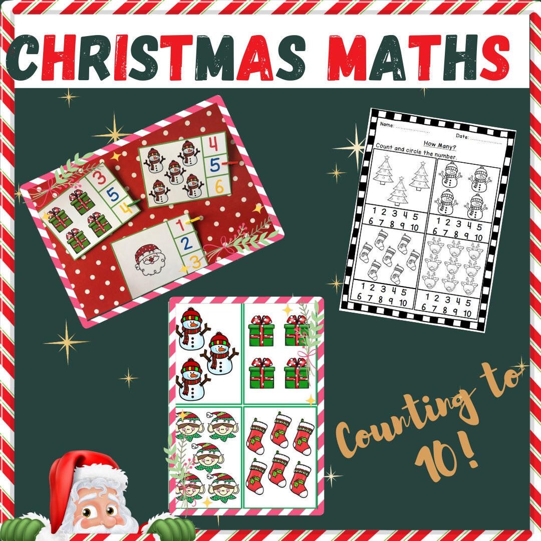 Christmas Counting to 10 Activities, Educational Printables ,learning ...