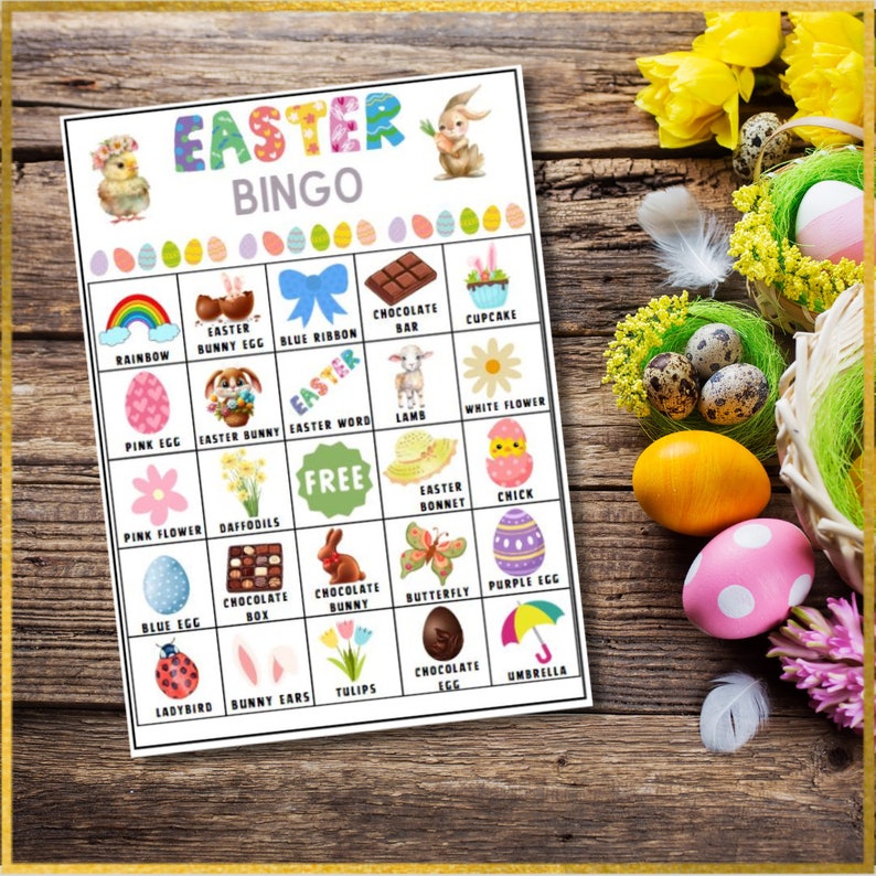Easter Bingo Game, Easter Gift Activity - Etsy UK
