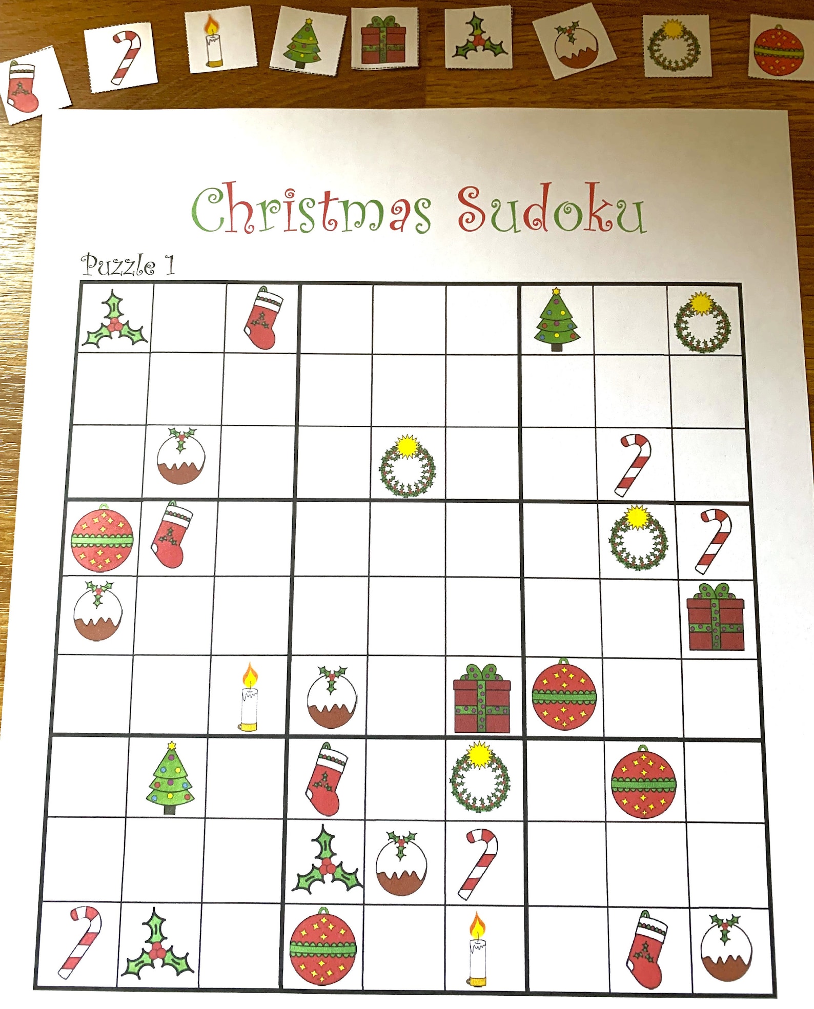 Festive Christmas Sudoku - Assorted 9x9 Puzzles, Digital Download - Etsy