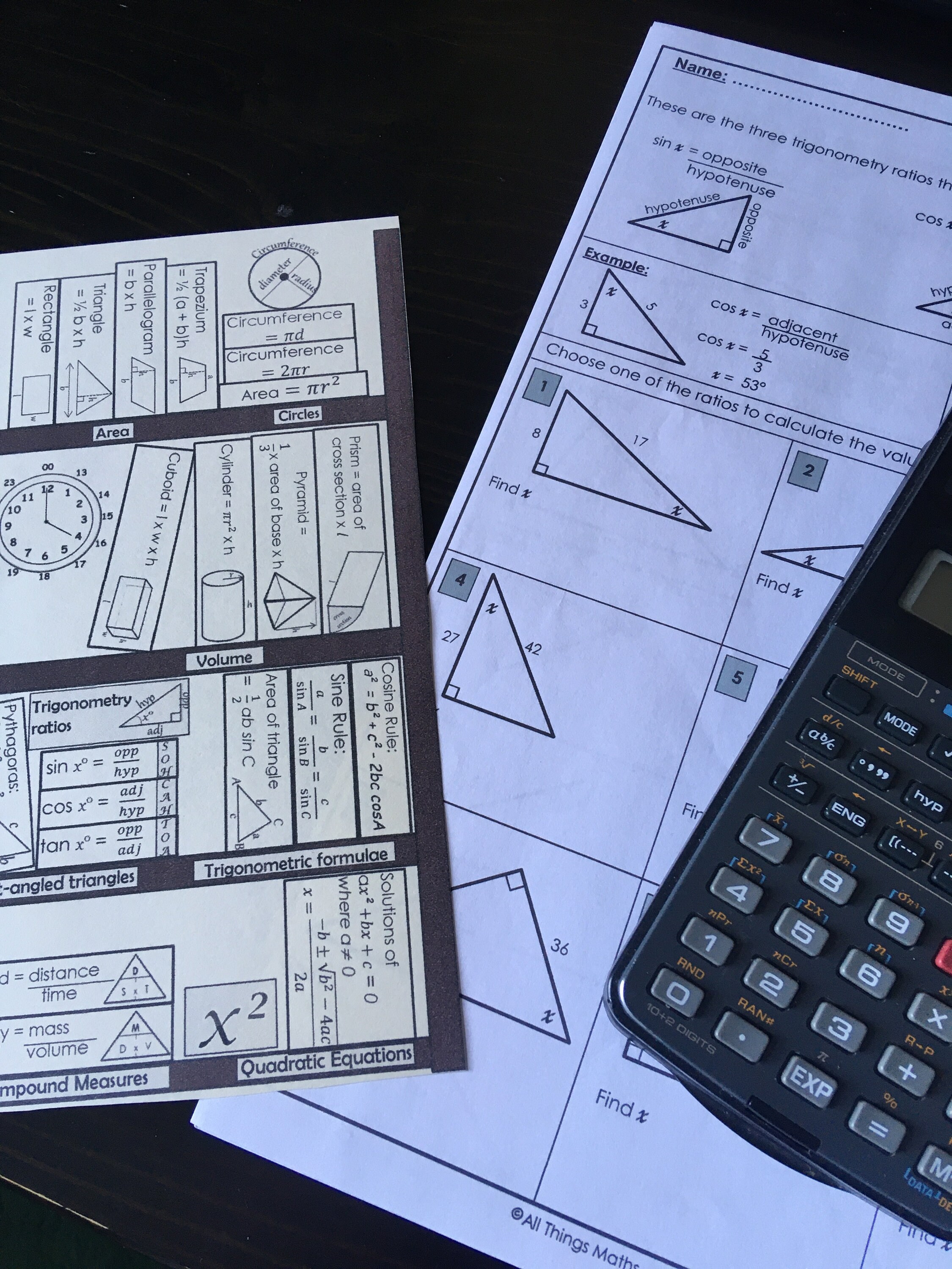 GCSE Maths Formulae Bookmark - Etsy UK