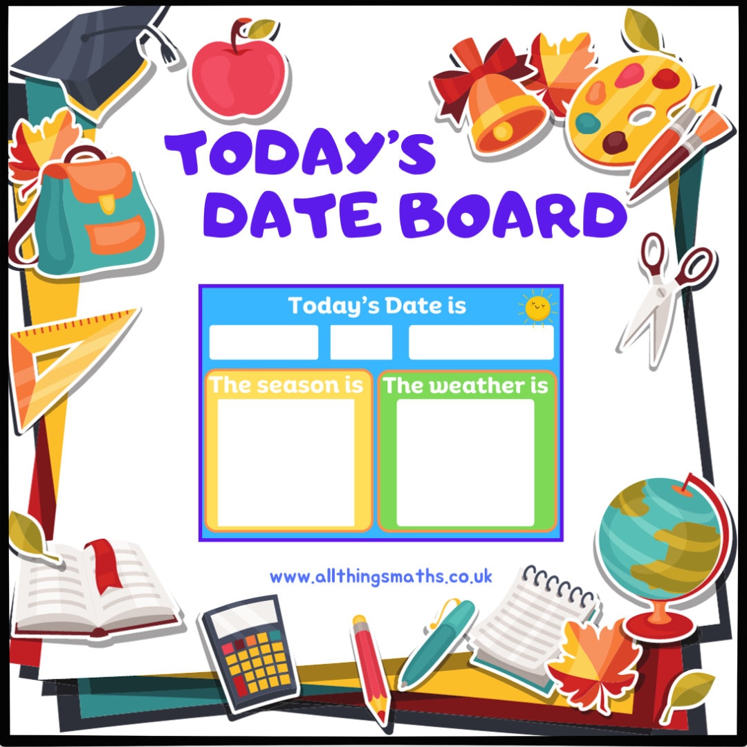 Back to School: Educational Today's Date and Weather Board - Etsy
