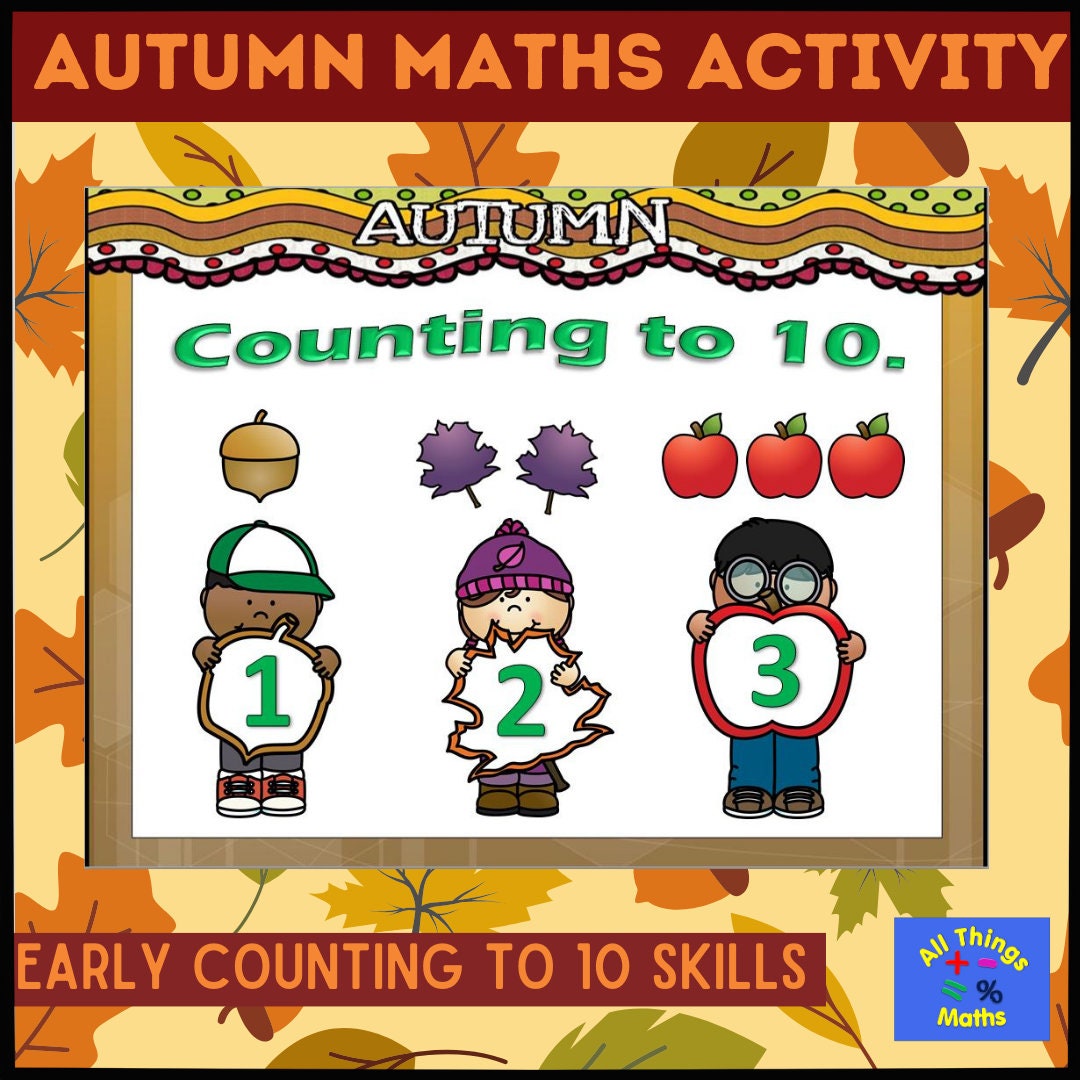 Autumn Counting to 10 Activities, Educational Printables ,learning ...