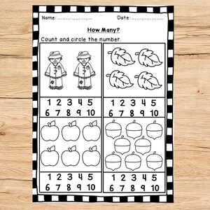 Autumn Counting to 10 Activities, Educational Printables ,learning ...