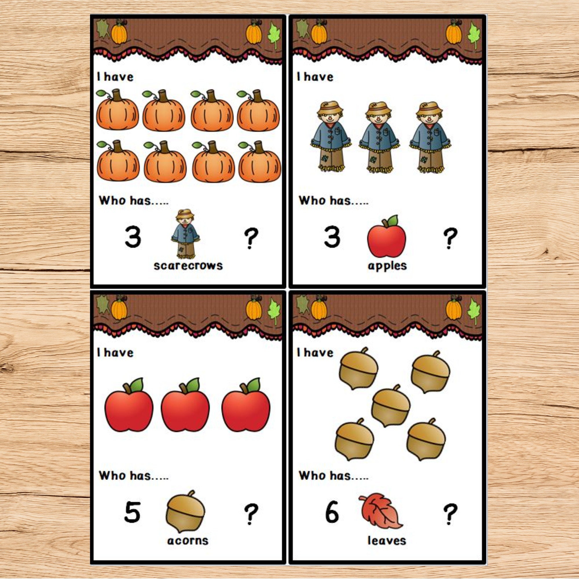 Autumn Counting to 10 Activities, Educational Printables ,learning ...