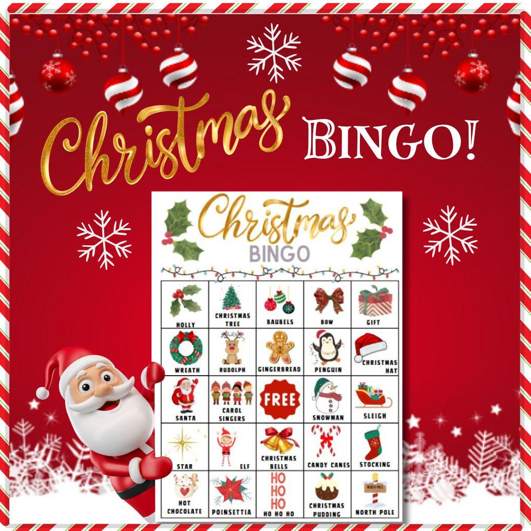 Festive Christmas Bingo Game: Family Holiday Activity (digital Download ...