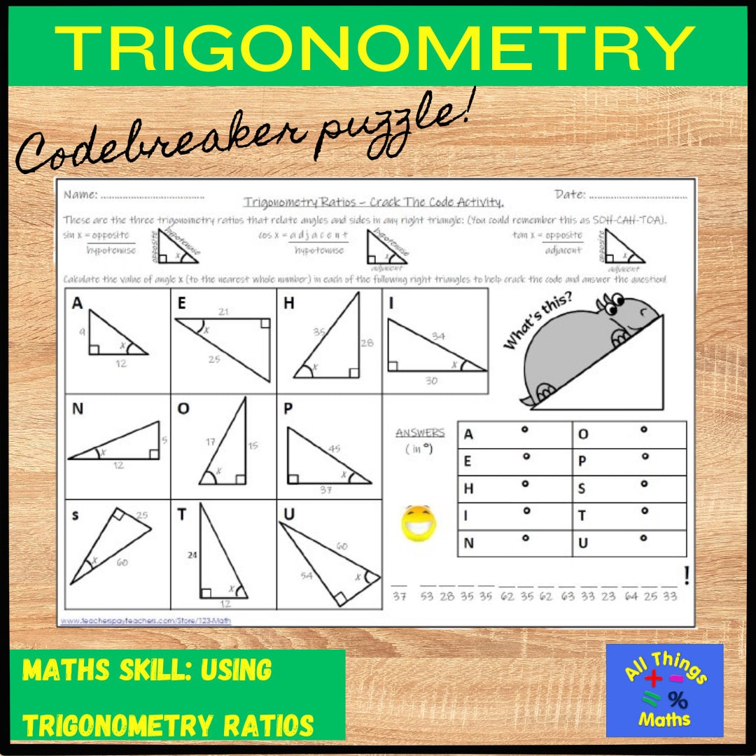 Trigonometry Codebreaker Activity - Etsy