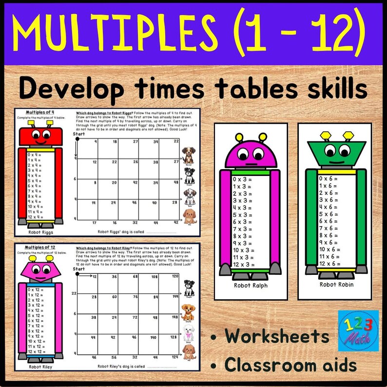 Maths Times Tables Puzzles and Aids! - Etsy