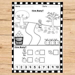 Autumn Counting to 10 Activities, Educational Printables ,learning ...