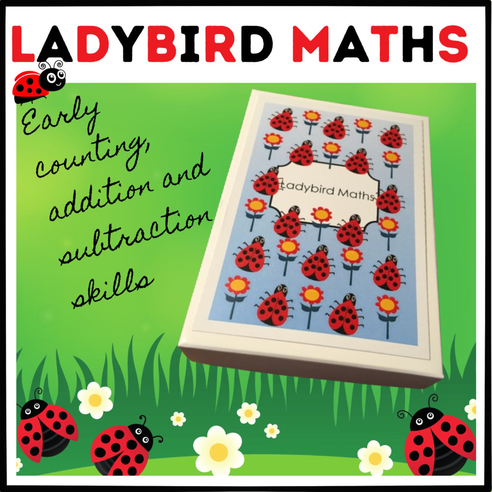 Spring Activity: Early Learning Ladybird Maths Flashcards - Matching ...