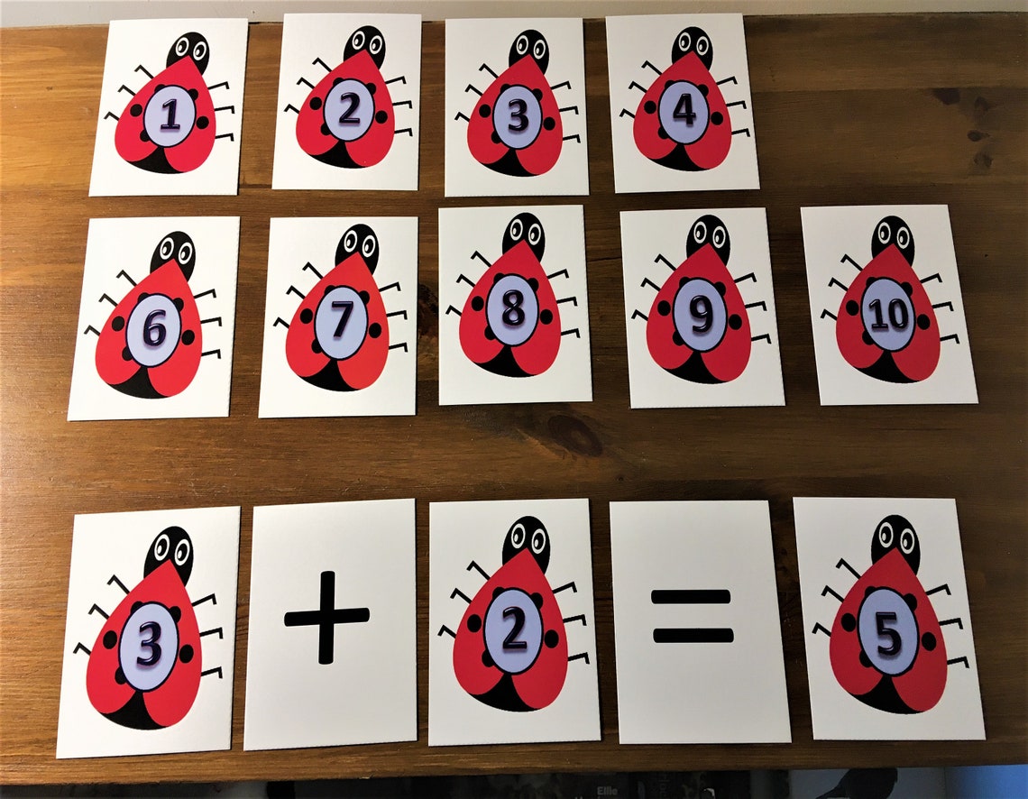 Spring Activity: Early Learning Ladybird Maths Flashcards - Matching ...
