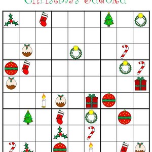 Festive Christmas Sudoku - Assorted 9x9 Puzzles, Digital Download - Etsy
