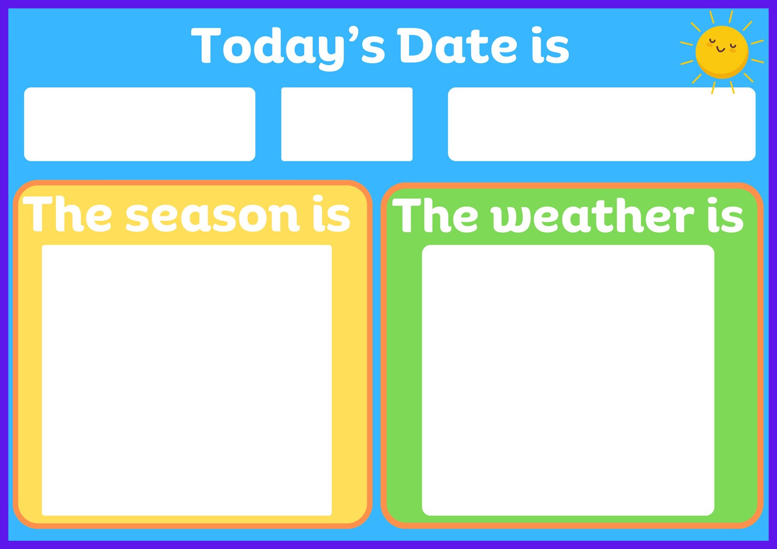Back to School: Educational Today's Date and Weather Board - Etsy