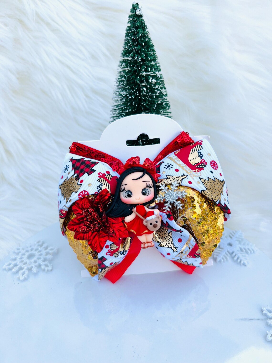 Christian Girl Hair Bow/ Christmas Hair Bow/ Girls Hair Accessories - Etsy
