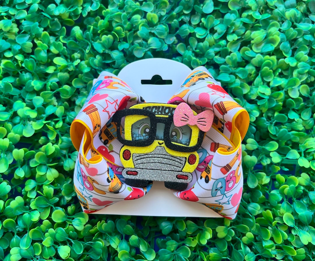 School Bus Hair Bow/ Back to School Hair Bow/ Girls Hair Bow - Etsy