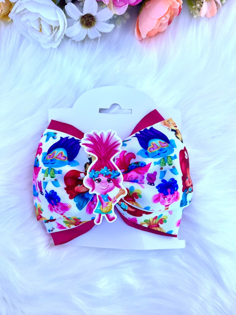 Princess Poppy Hair Bow/ Trolls Hair Bow/ Girls Hair Accessories - Etsy